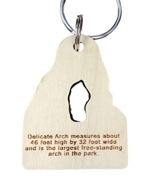 Arches Delicate Arch Wood Keychain – Canyonlands Natural History ...